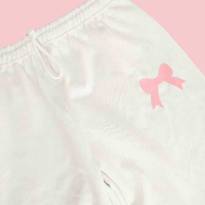 Shop the Preppy Soft Girl Era Pink Bow Sweatpants | Smile & Soul Threads